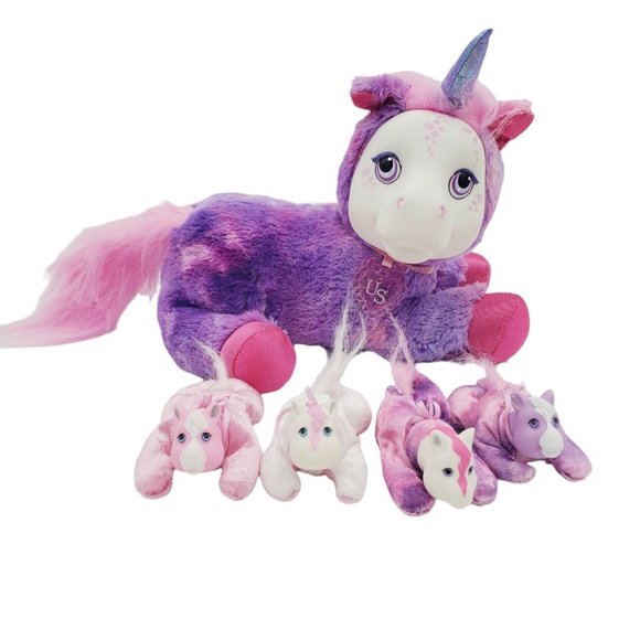 Unbranded | Toys | Unicorn Surprise Livia Mother 4 Babies Purple Pink ...